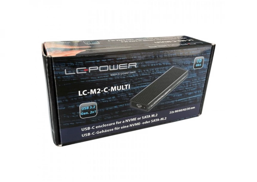 HDD Rack LC Power LC-M2-C-MULTI - M.2 SSD Enclosure (NVMe & SATA)