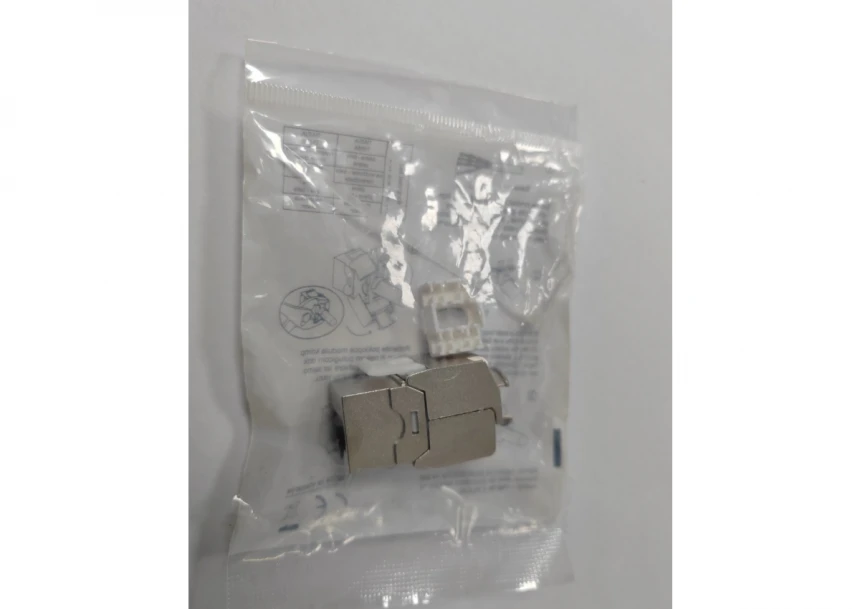 Modul RJ45 , Cat6a, STP, toolless, oklopljen sivi